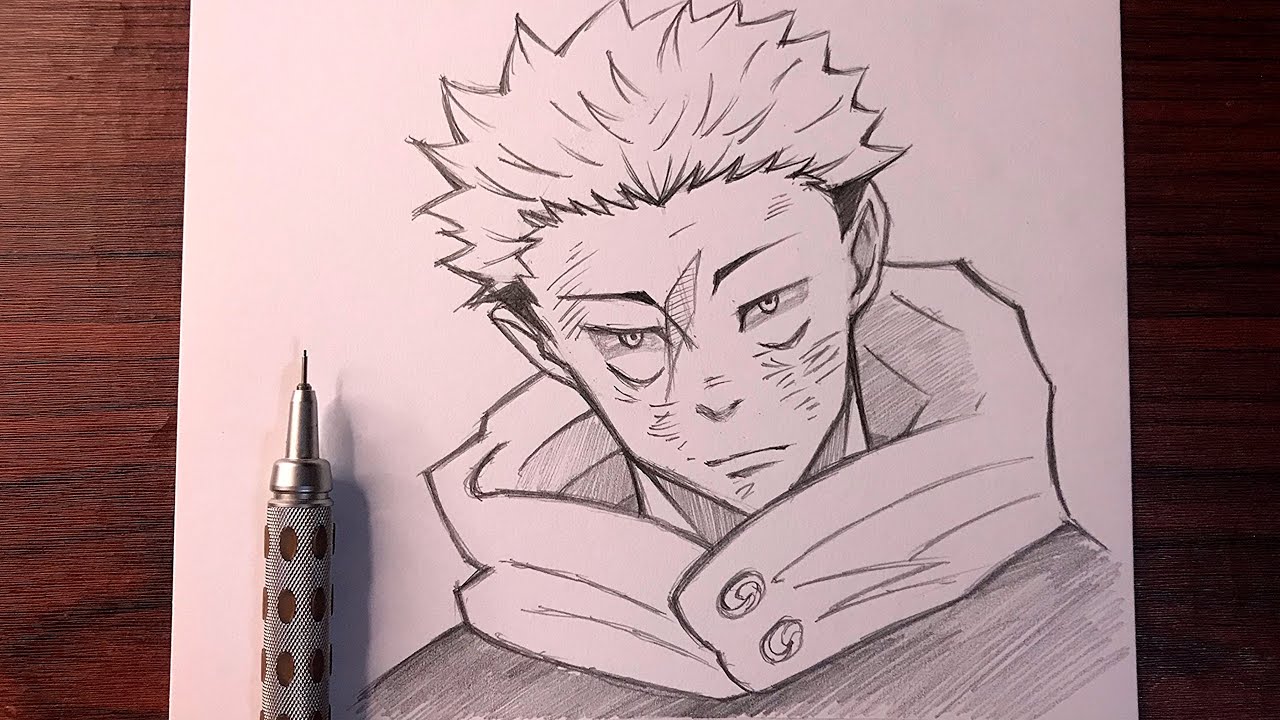 How to draw Yuji Itadori easy step by step - YouTube