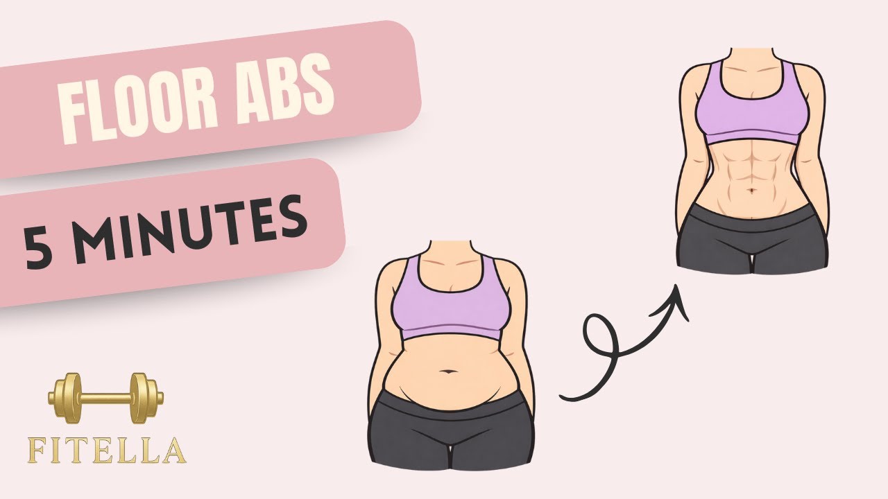 5 Minute Floor Abs Workout for Women | No Equipment - YouTube
