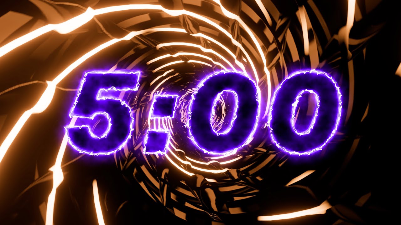 5 Minute SPIRAL LIGHT TUNNEL Countdown Timer with music 🌌⏳ (4K) - YouTube