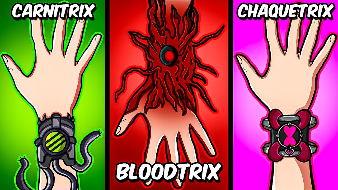 TESTEI OS NOVOS OMNITRIX do BEN 10 (CHAQUETRIX/CARNITRIX) - YouTube