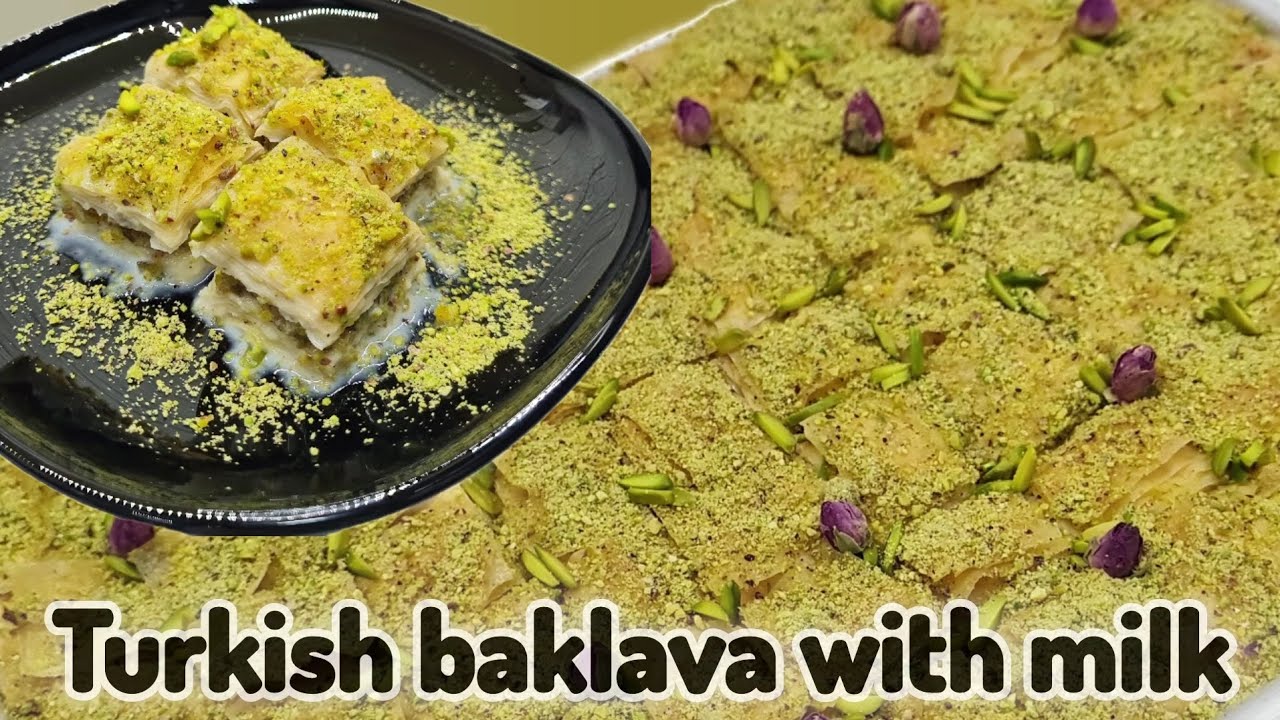 Homemade cold,famous,and best Turkish Baklava with milk|Happy House ...