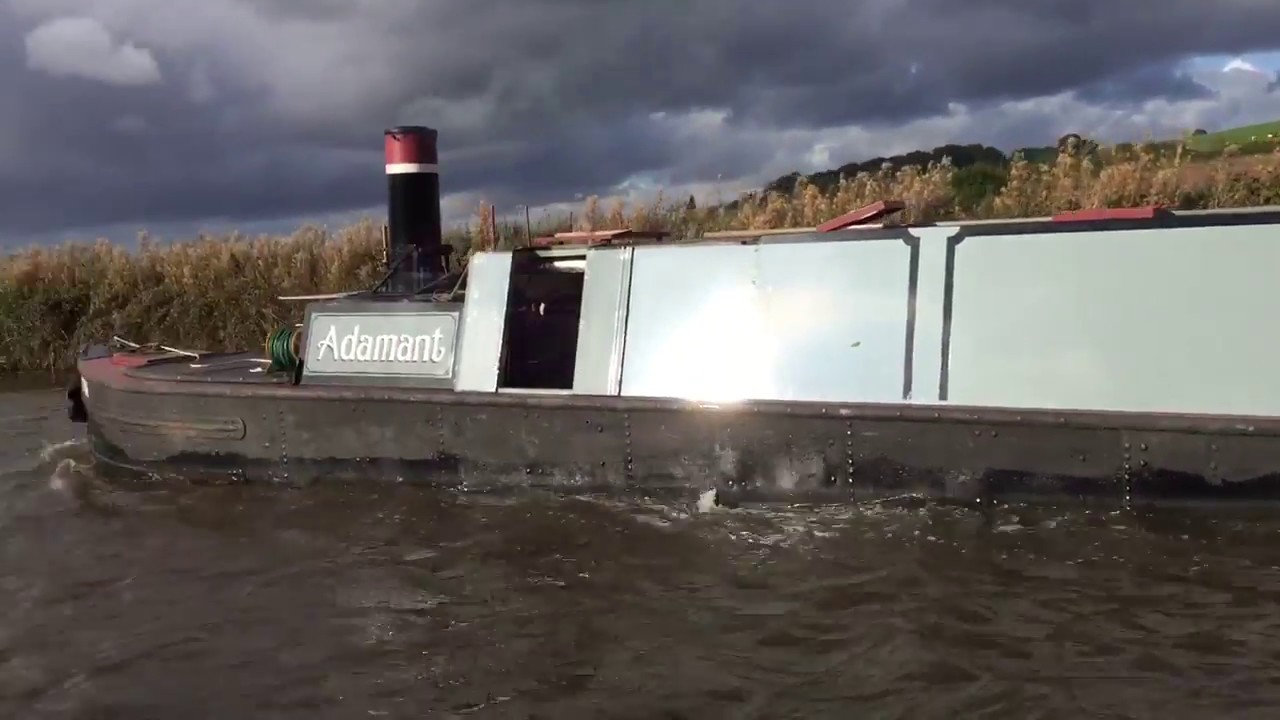 Steamboat Adamant & Narrowboat Duke cruise together on the River Weaver ...