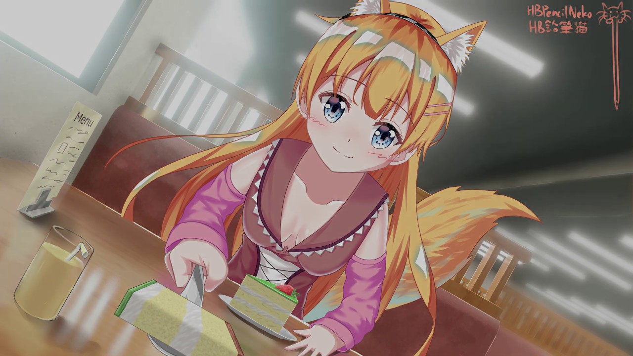 Anime Fox Girl Drawing Time lapse - YouTube