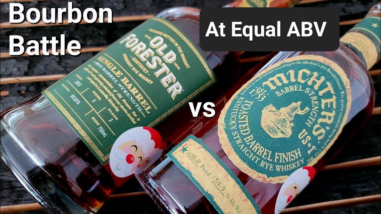 Old Forester BP Rye vs Michter's Toasted BP Rye at the same ABV. - YouTube