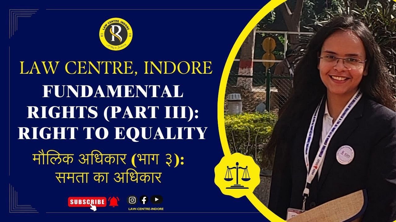 Equality Before Law (Article 14) - YouTube