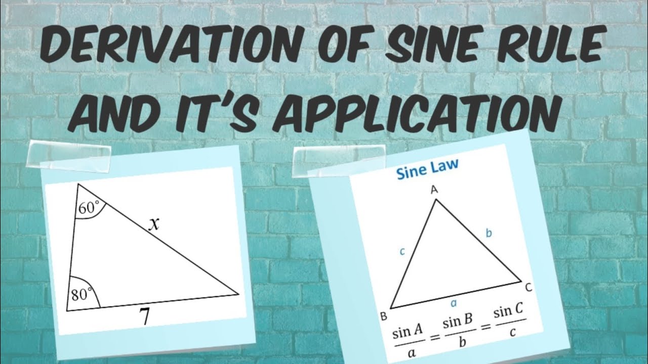 Derivation of Sine Law and it's applications - YouTube