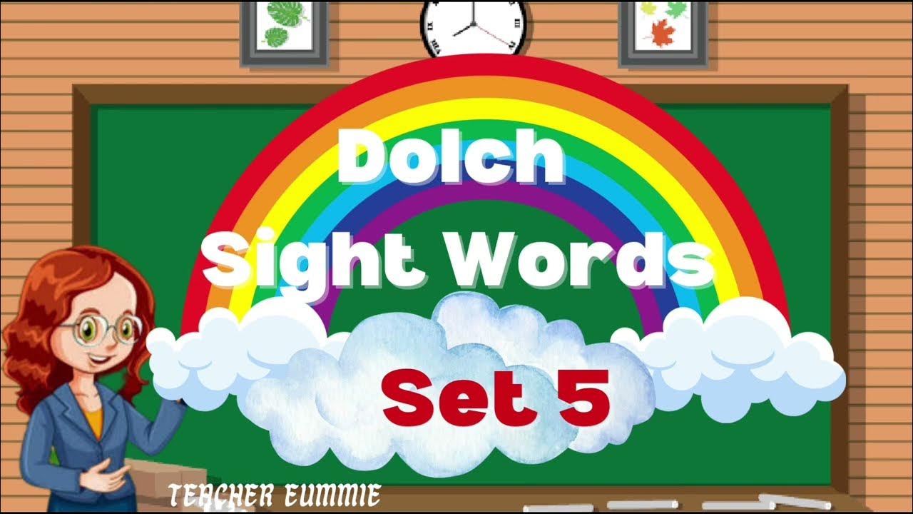 Dolch Sight Words Set 5 for Preschoolers to Grade 2 - YouTube