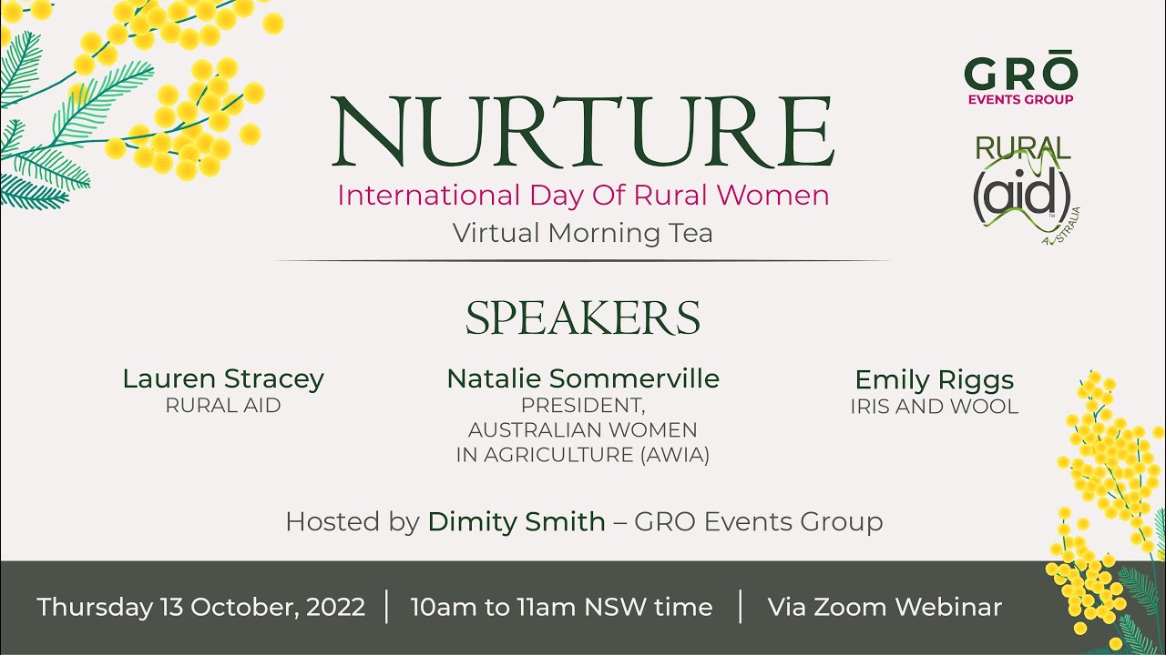 Nurture - International Day of Rural Women Virtual Morning Tea with ...