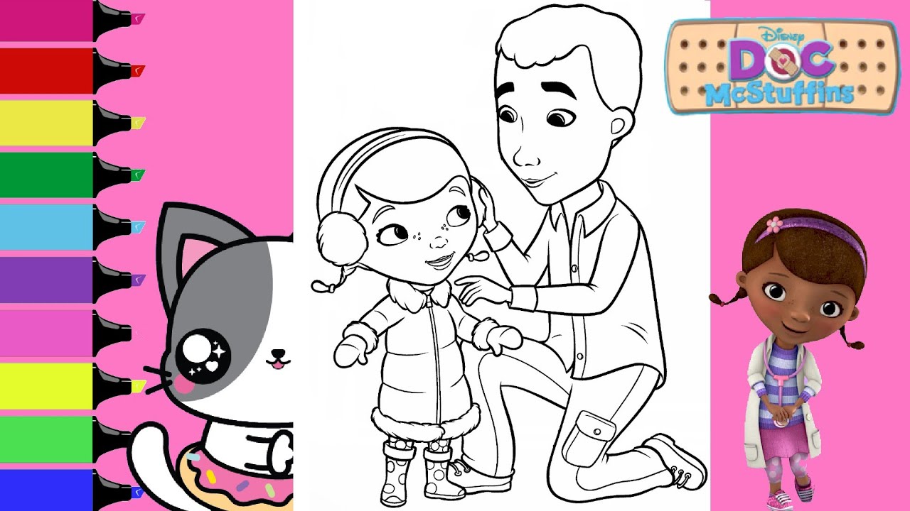 Coloring Doc McStuffins Winter Fun Dad McStuffins Coloring Book Page ...