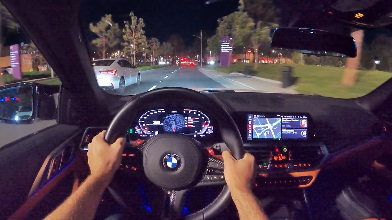 2021 BMW M4 Manual POV Night Drive (3D Audio)(ASMR) - YouTube
