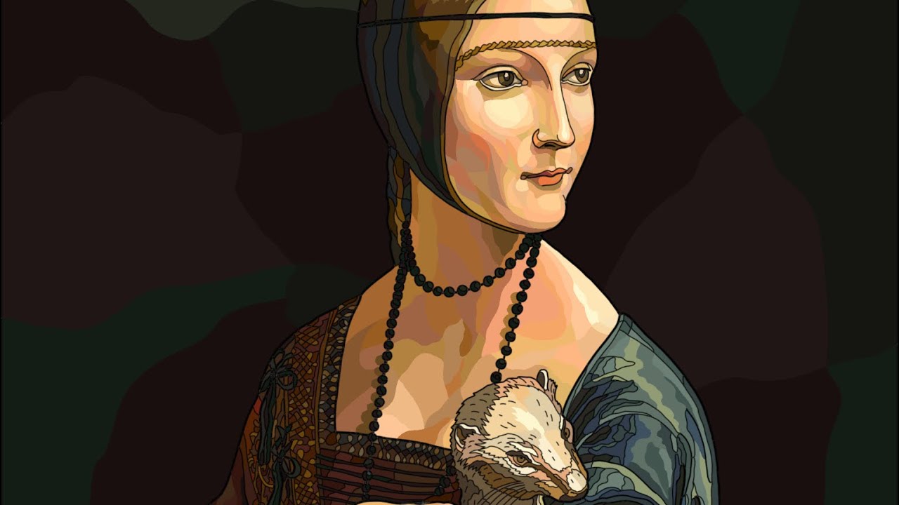 Happy Color app Lady with an Ermine Paint by Numbers #colorwithme # ...