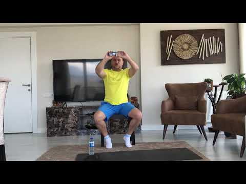 su şişesi ile dumbell çalışması online beden eğitimi
