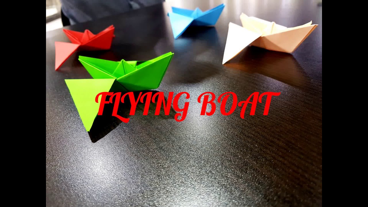 Flying paper boat - Easy origami - YouTube