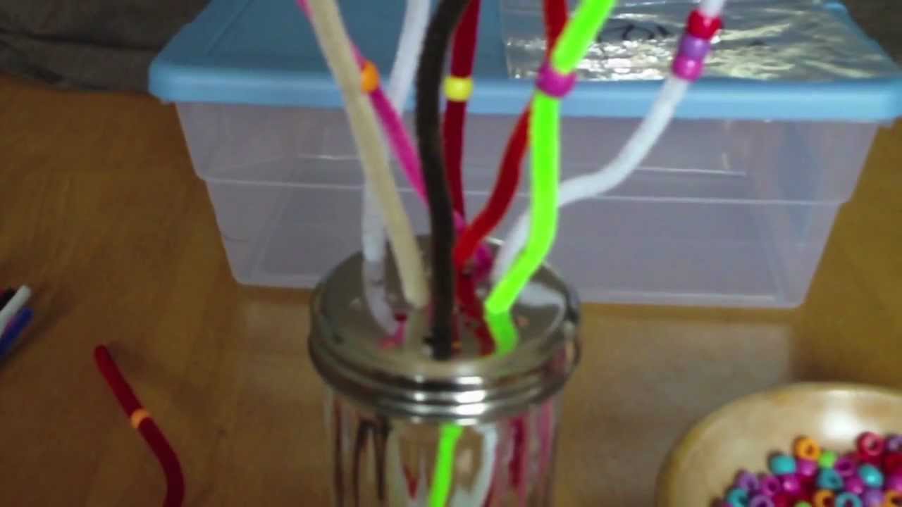 Montessori - Pipe Cleaners Pony Beads - YouTube