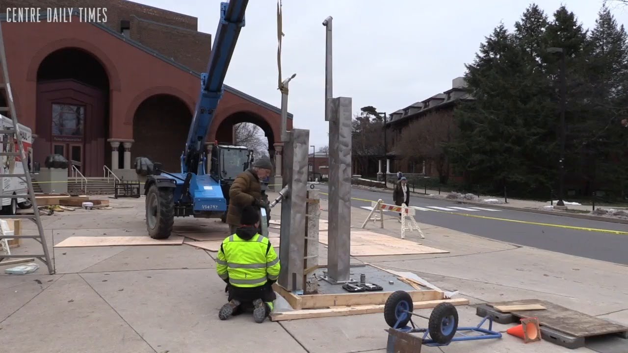 See the installation of 'Breaking Column III' - YouTube