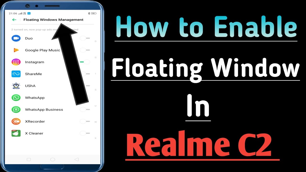 How to Enable Floating Window In Realme C2 Phone | Floating Window ...