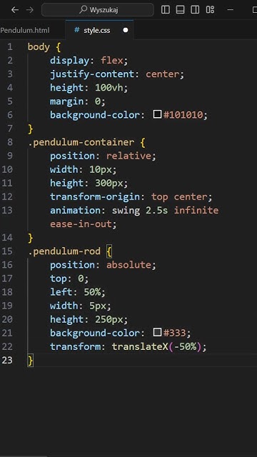 How To Make Pendulum In Html And Css Codeit Shorts Youtube