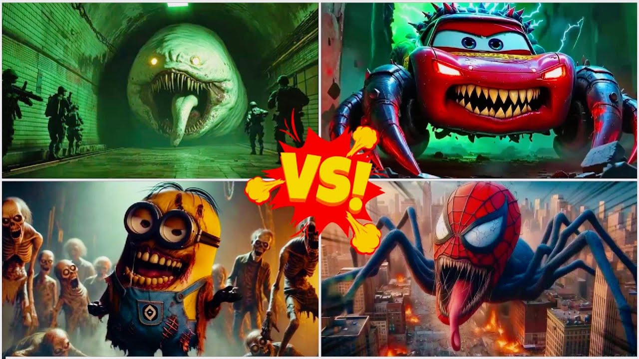Thomas the Train Eather 🆚 Mcqueen Head Eather 🆚 Zombie Minion 🆚 ...