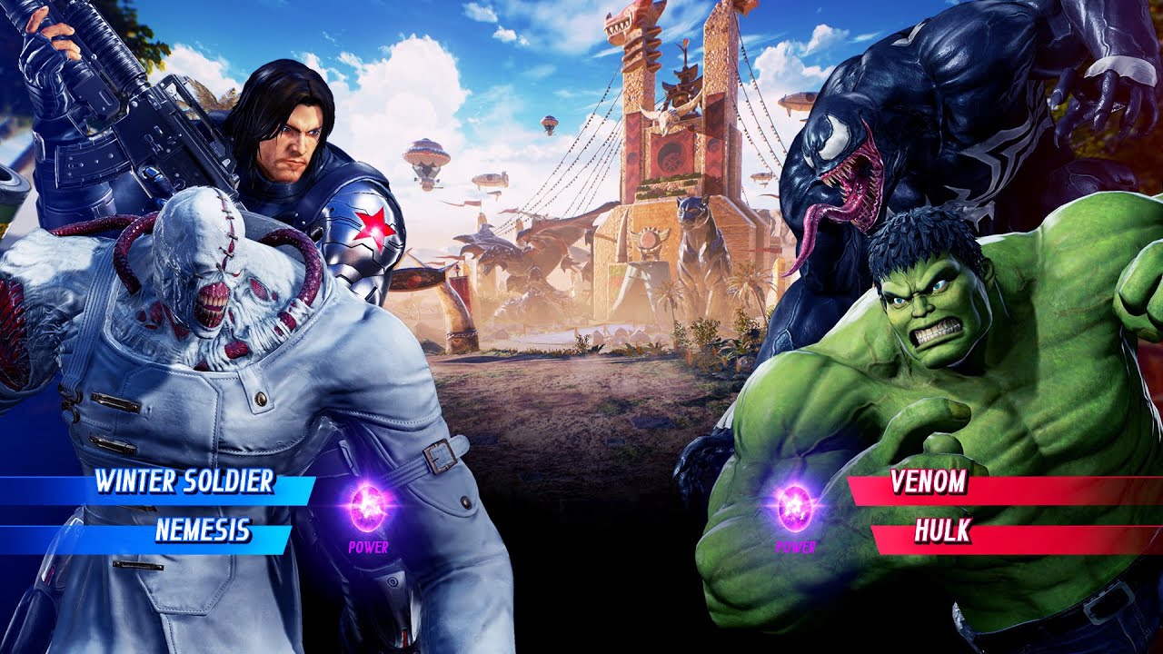 Winter Soldier & Nemesis vs Venom & Green Hulk (Very Hard) - Marvel vs ...