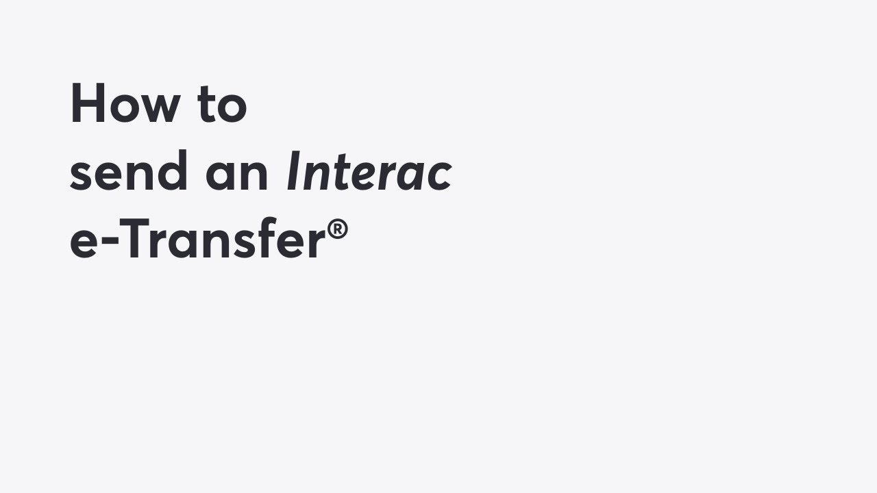 How to Send an Interac e-Transfer with your PC Money Account with Audio Description | PC ...