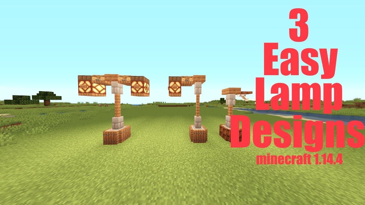 3 Easy lamp designs | Minecraft 1.14.4 - YouTube
