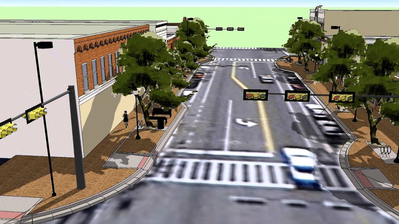 Main St Streetscape Phase 2 - Conceptual Rendering - YouTube