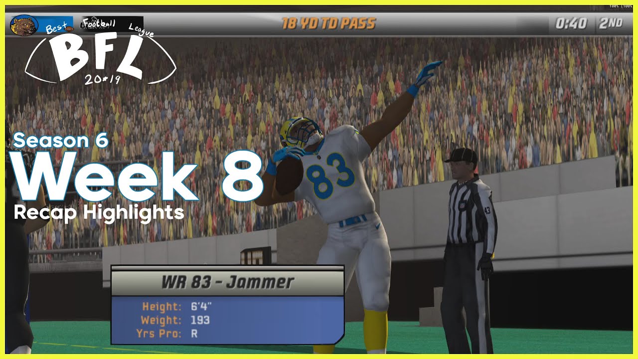 You won't BELIEVE what this Rookie did! | Week 8 Recap | BFL Season 6 | Madden 08 NEXT on PCSX2 ...