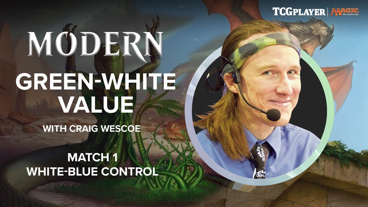 [MTG] Modern Green-White Value | Match 1 VS White-Blue Control - YouTube