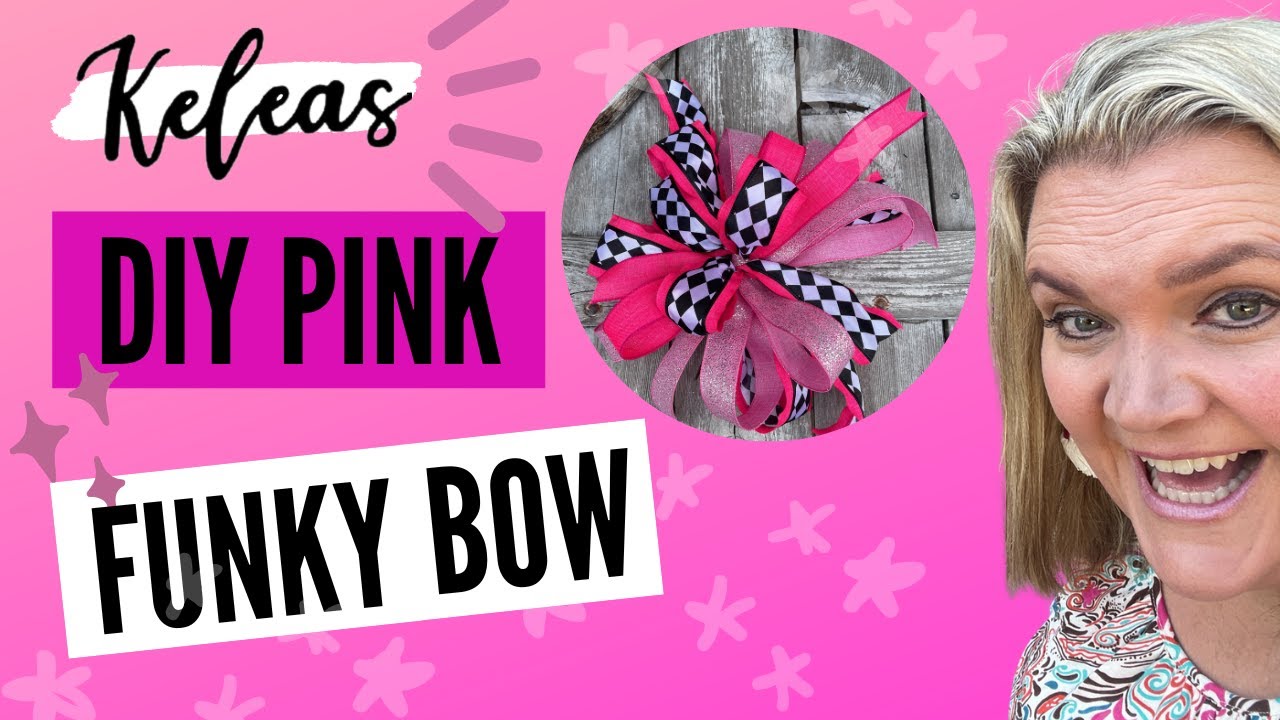 DIY Pink Funky Bow for Halloween - YouTube