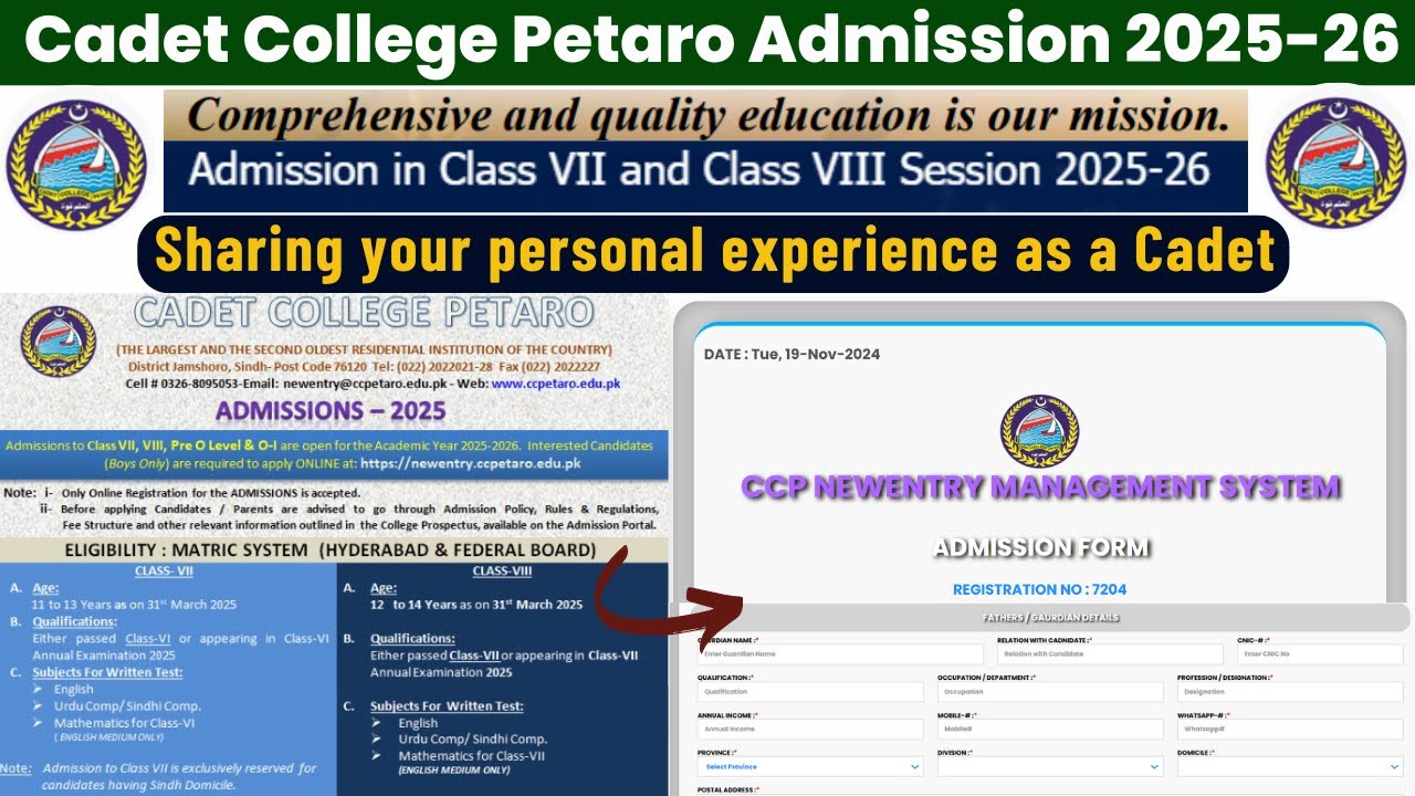 Cadet College Petaro Admissions 2025-26 | Apply Online for Class VII ...