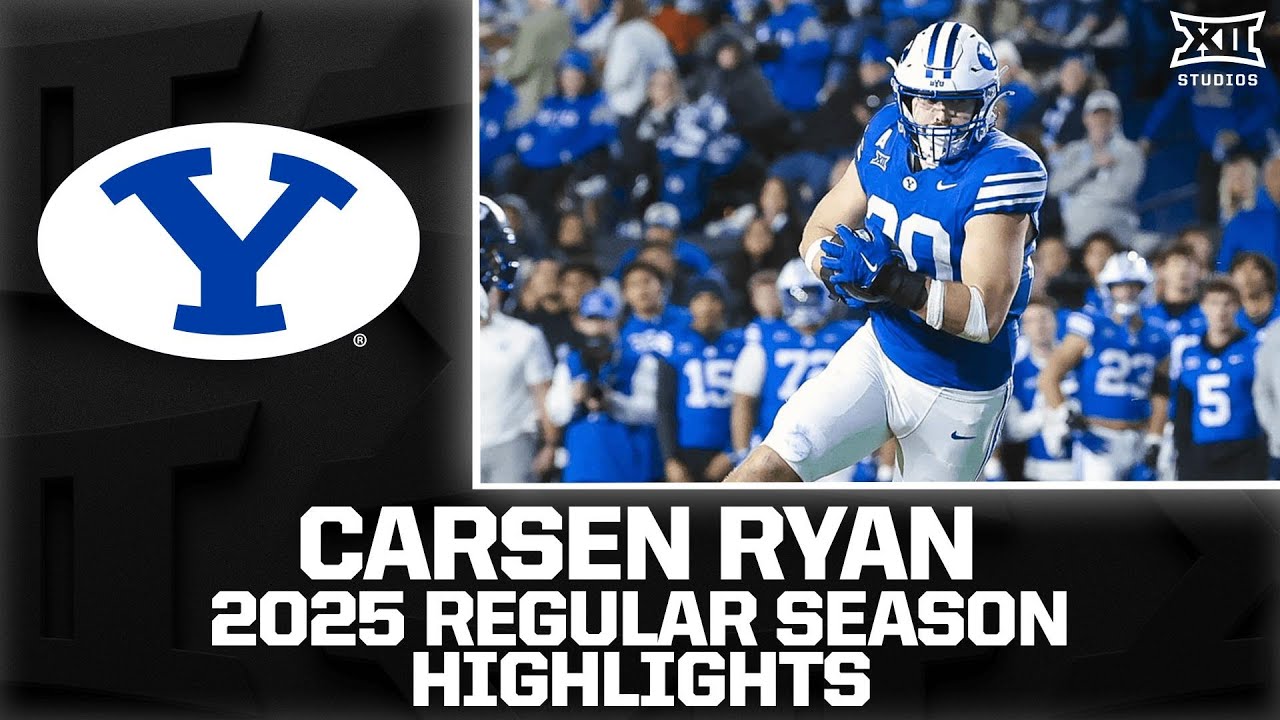 Carsen Ryan Regular Season Highlights | 2025 Big 12 Football - YouTube