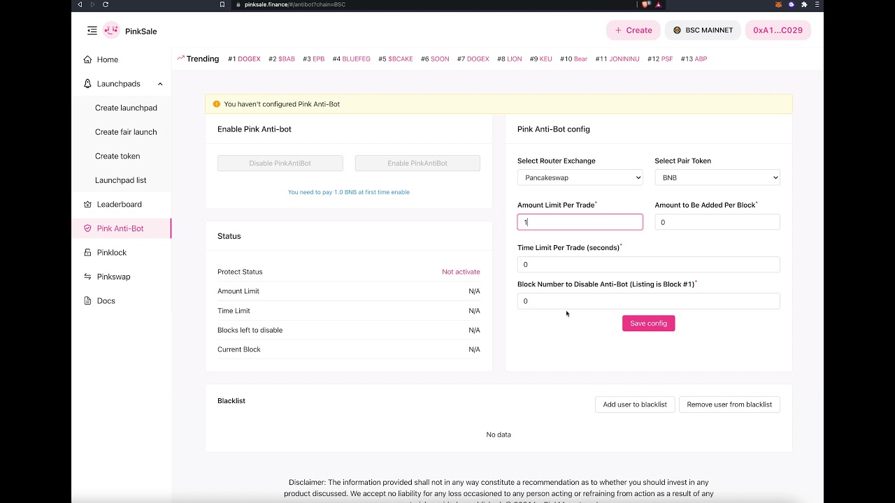 How to Create a Token with Pink Anti-Bot Function - YouTube