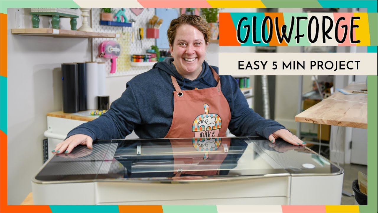 How To Use a Glowforge - Easy 5 Minute Glowforge Craft! - YouTube