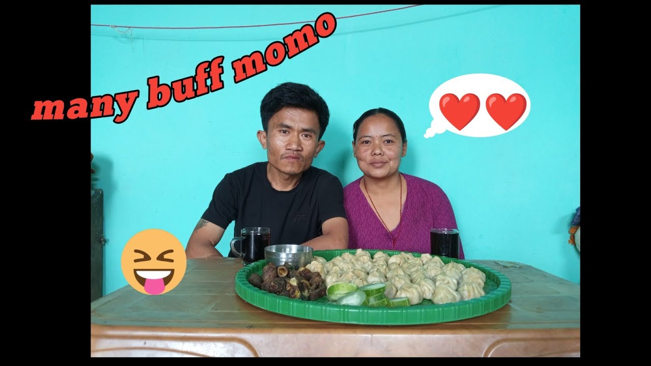 Buff momo and buff boneMeat with tomato achar.With my lovely wife # ...