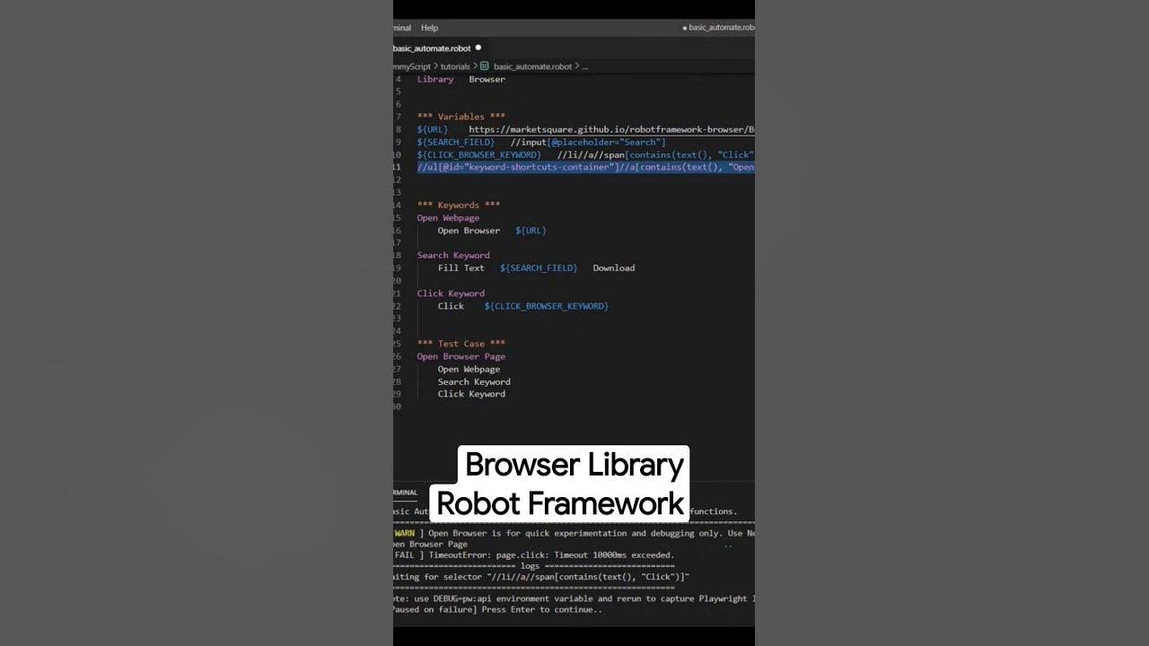 Browser Library Robotframework Playwright Python Selenium Automationtesting Youtube