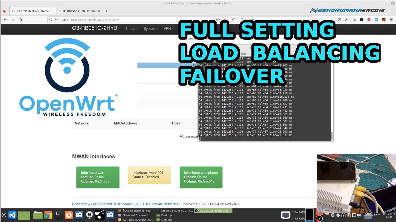 Openwrt Full Setting Load Balancing Failover Youtube