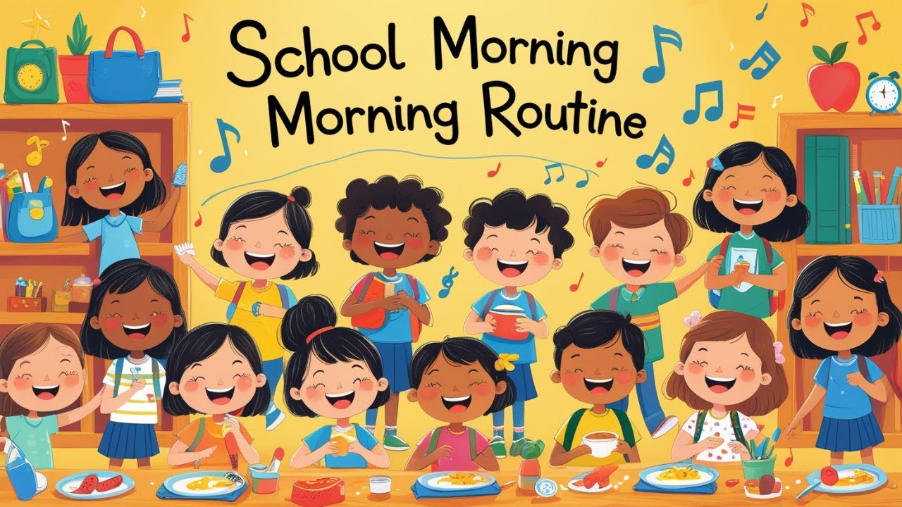School Morning Routine | video for kids | For preschoolers | Rhymes for ...
