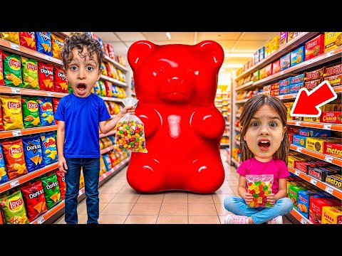 KUZEY ELİF DÜNYANIN EN BÜYÜK JELİBONUNU ALDI ‼️MARKETTEKİ JELİBONLARI ALDIK !!