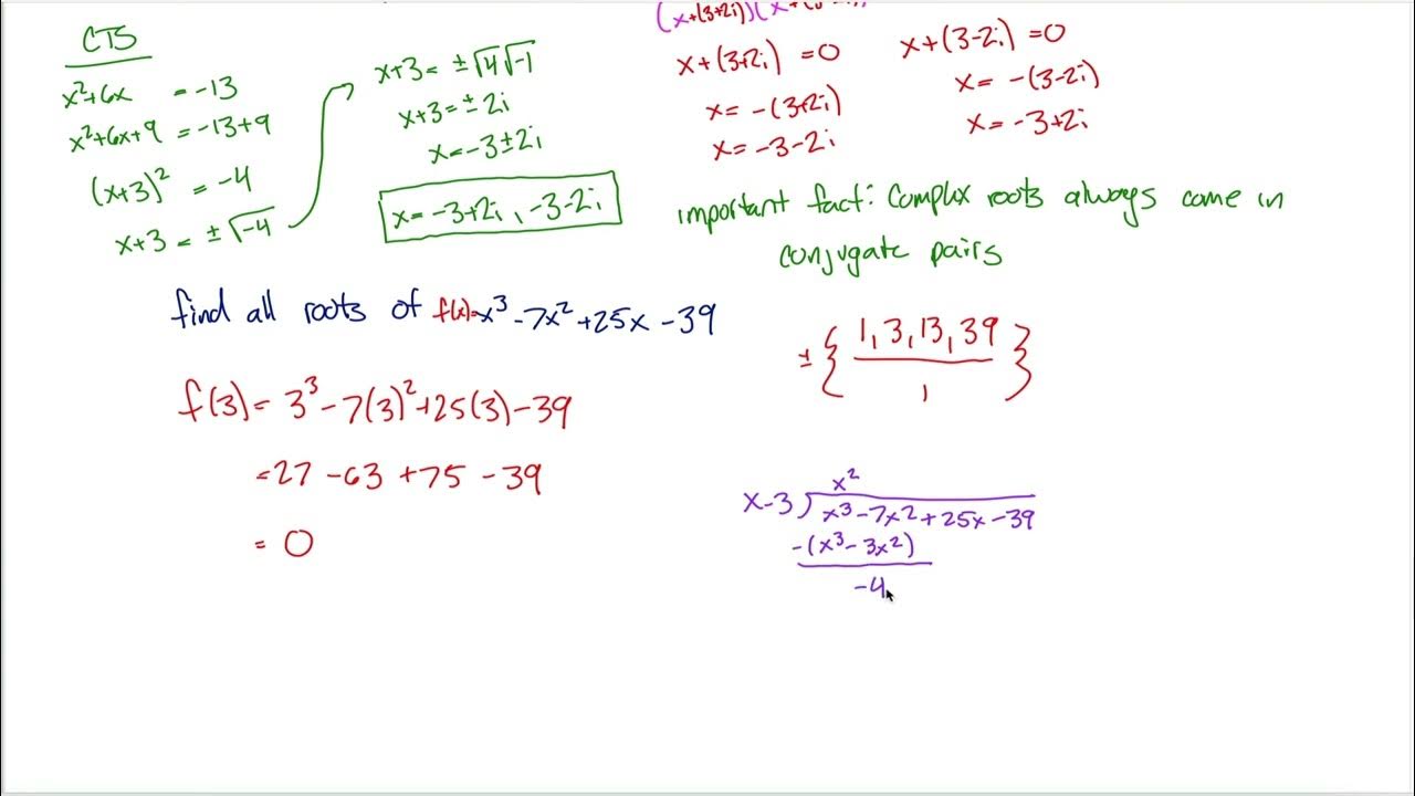 Complex roots of Polynomials - YouTube