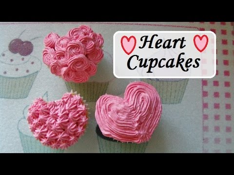 How To Make Heart Shaped Cupcakes - YouTube