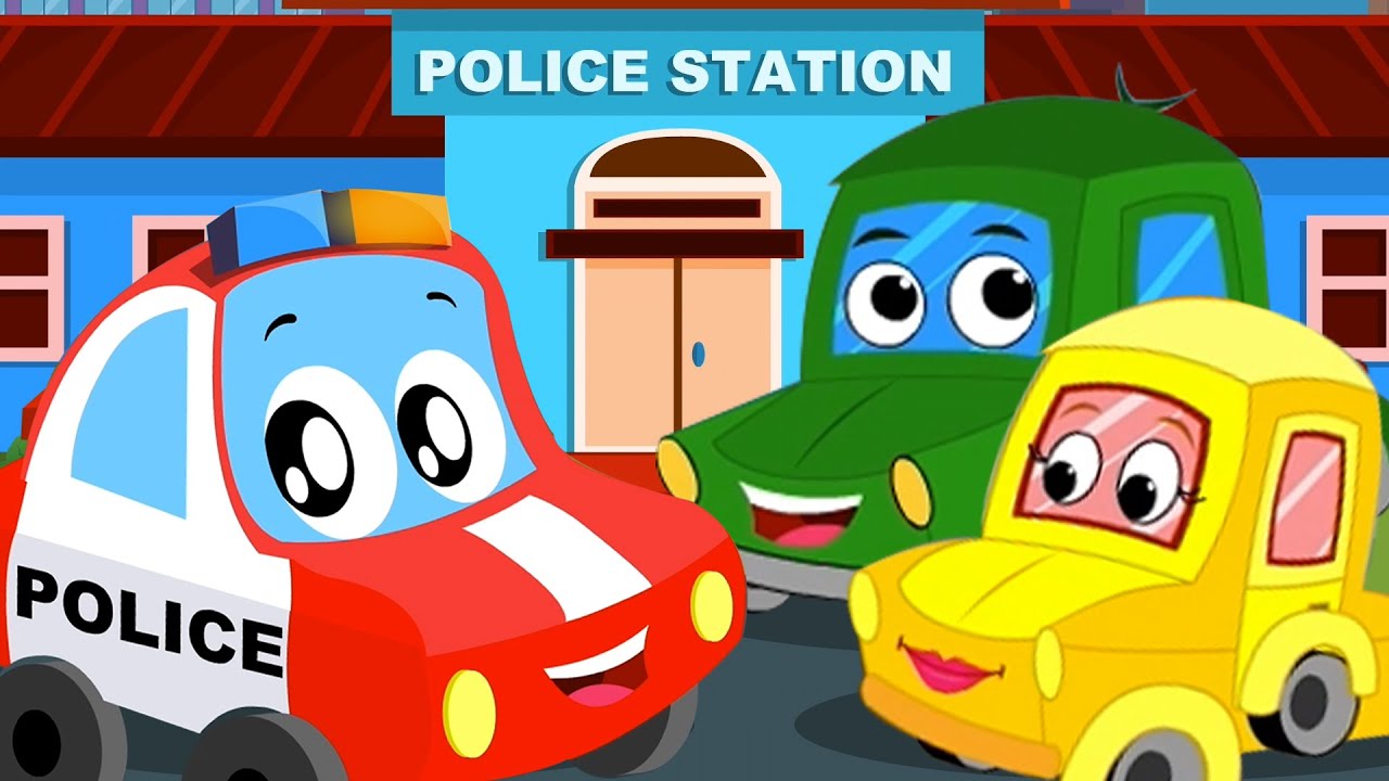 Police Car Song + More Nursery Rhyme & Kids Car Cartoon Video - YouTube