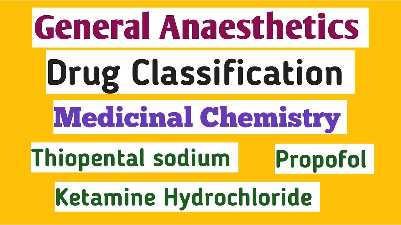 General Anesthetics_Drug Classification_Medicinal Chemistry_MRB ...