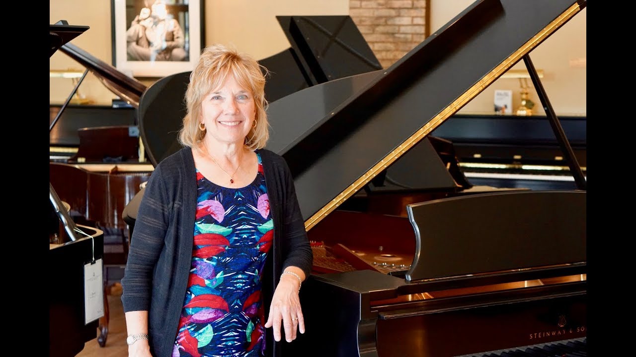 Barb Wanless demos the Steinway Model D grand piano - YouTube