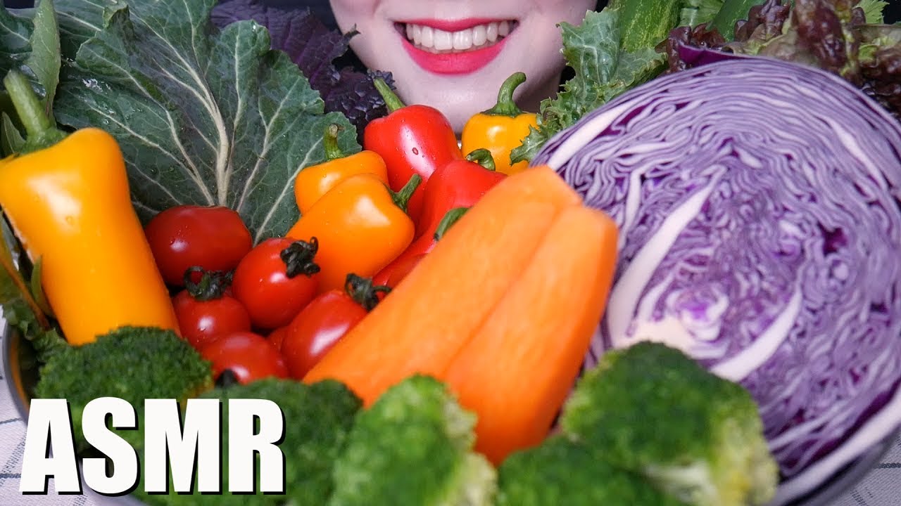 ASMR VEGGIE PLATTER 채소 *EXTREME CRUNCHY Vegetables พวกผัก 野菜 EATING ...