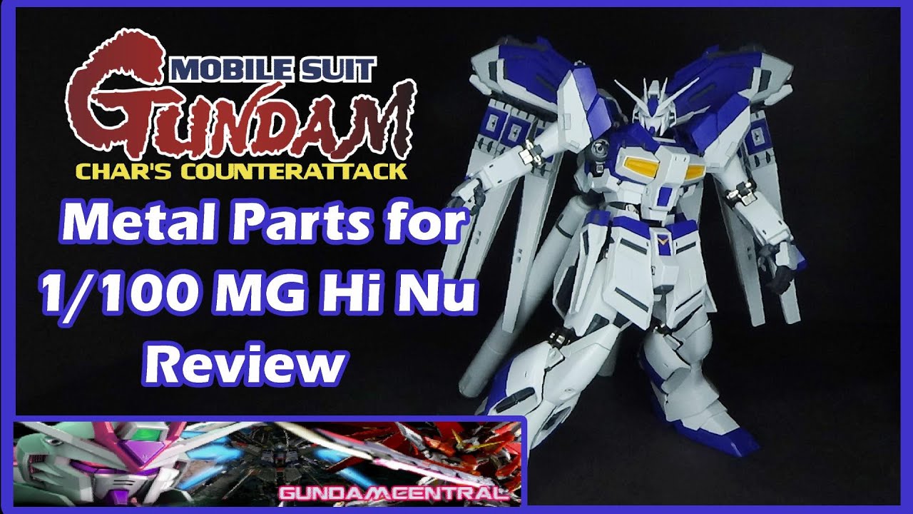 Metal Inner Frame Parts for 1/100 MG Hi Nu Gundam Ver.ka Review - YouTube