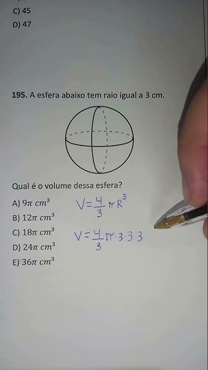 Cálculo do volume de uma esfera - YouTube