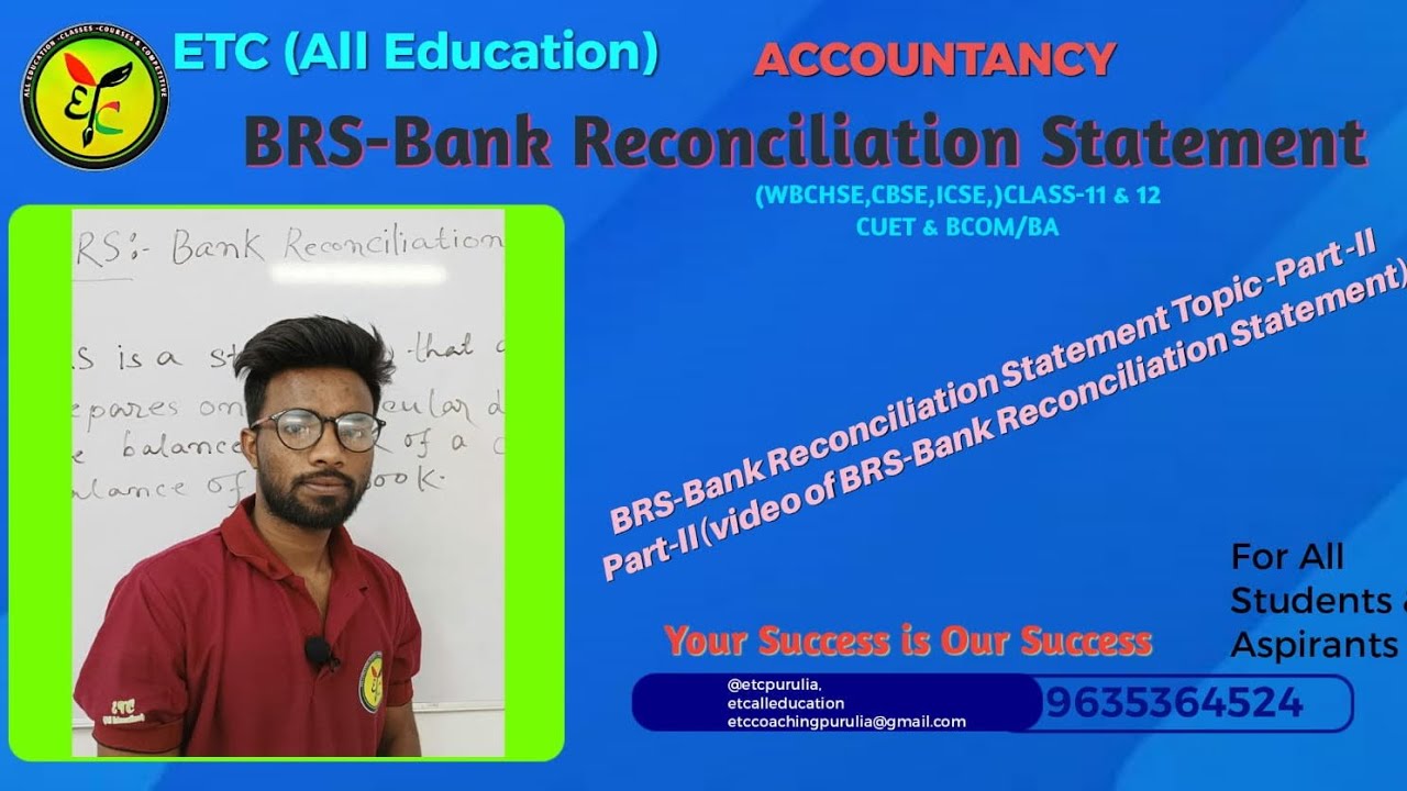 BRS|| Bank Reconciliation Statement Part-II || Accountancy|| Commerce ...