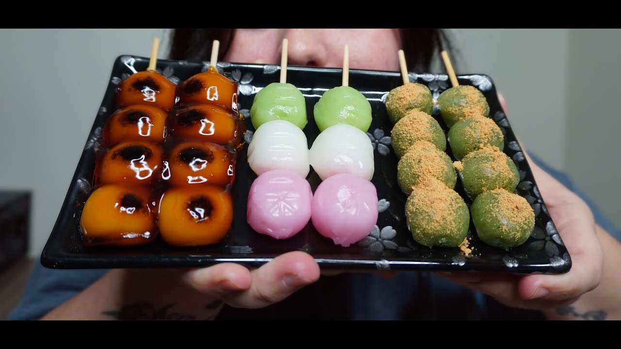 ASMR 🍡Japanese Dango🍡Mukbang (chewy eating sounds) - YouTube