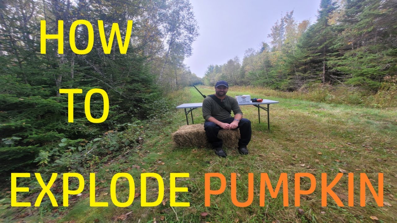 How to Explode Pumpkin with Tannerite and a Rifle - YouTube