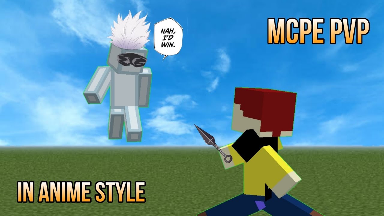 Minecraft PE PVP But in Anime Style | Minecraft PE 1.20+ - YouTube